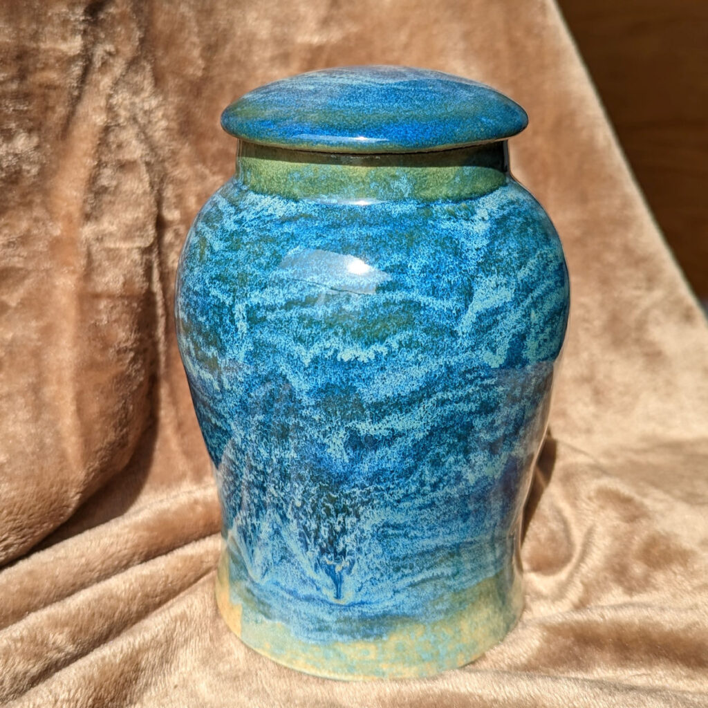 Mediterranean Blue Pet Urn - Radiant Heart After-Care for Pets