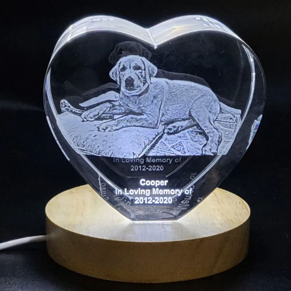 FreezePix 3-D Crystal Portrait - Radiant Heart After-Care for Pets